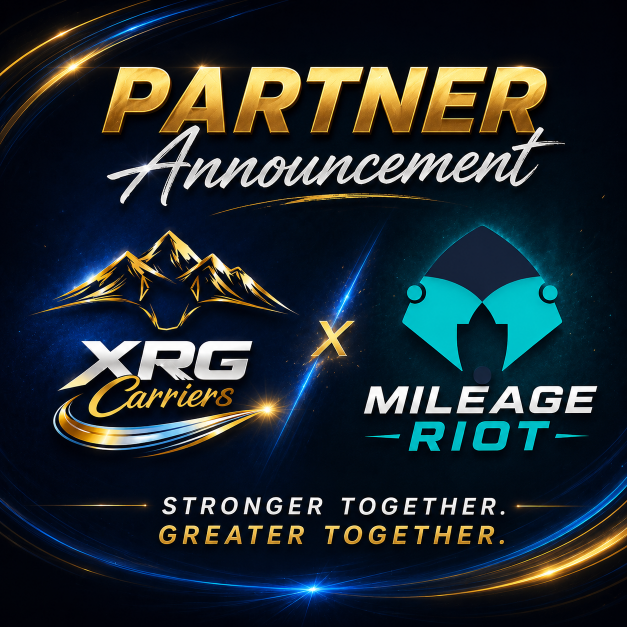 XRG Carriers - News - New Partnership: XRG Carriers X Mileage Riot ...